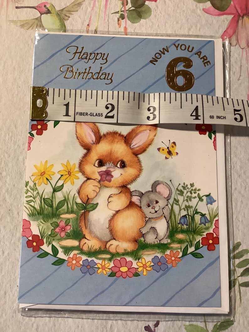RARE Vintage Circa 1980s 'happy Birthday Now You Are 6 Card ADORABLE ...