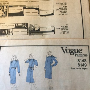 RARE Vintage Circa 1980s Vogue Sewing Pattern No 8148 for a Misses ...