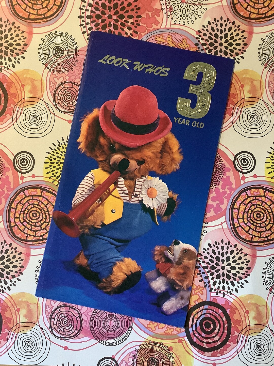 EXTREMELY Rare Vintage Circa 1970s 'look Who's 3' Birthday Card Retro ...