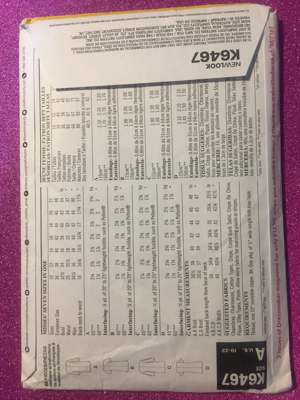 Uncut 2017 New Look Sewing Pattern No K6467 for Ladies Dresses | Etsy