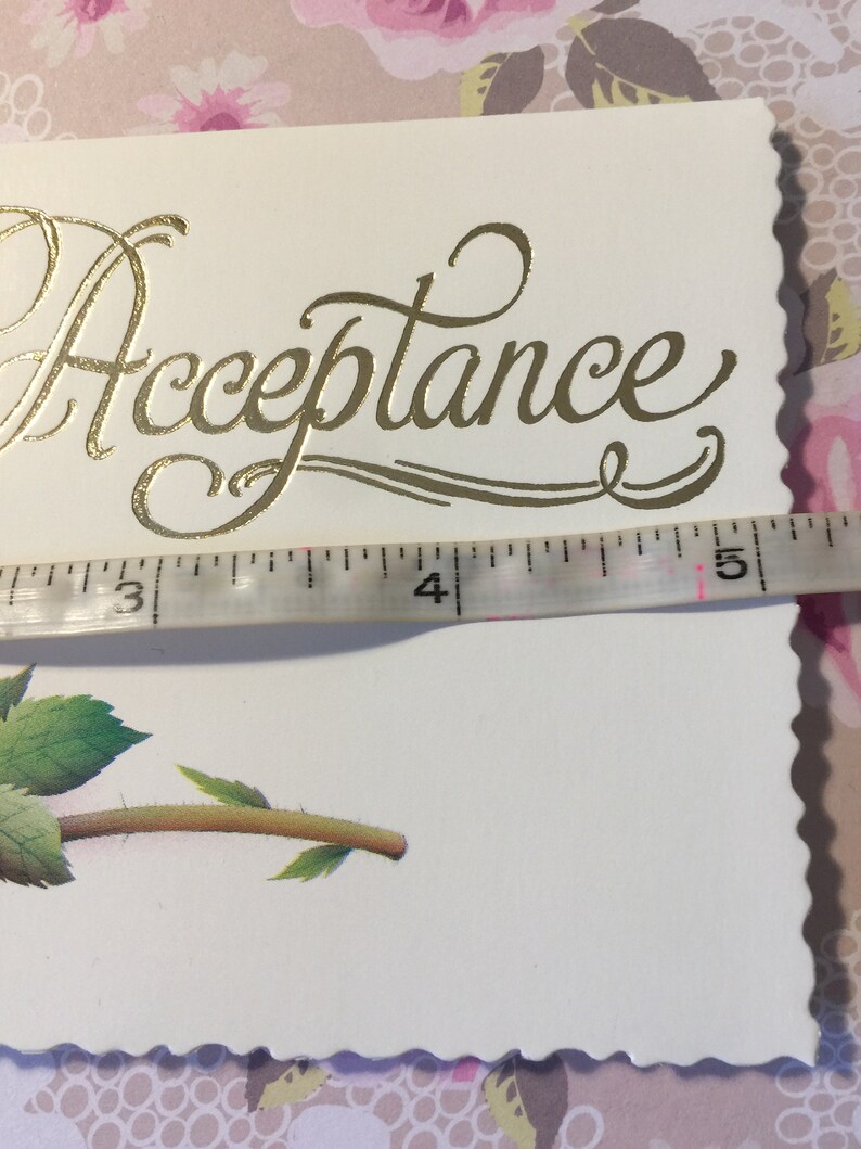 VERY RARE Original Vintage Circa 1970s Wedding Acceptance Card ...