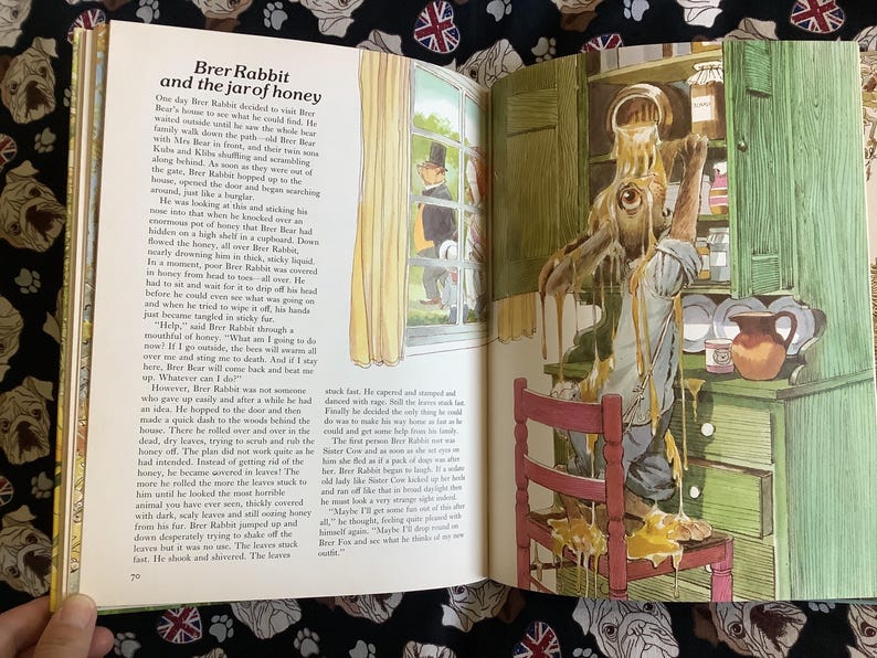 RARE Vintage 1980 the Adventures of Brer Rabbit Hardback Book by Joel ...