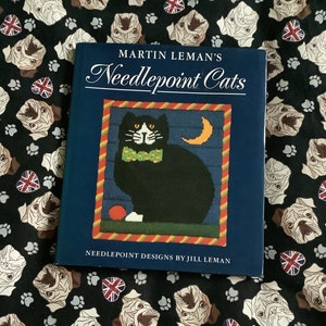 STUNNING Vintage 1990 First Edition 'martin Leman's Needlepoint Cats ...