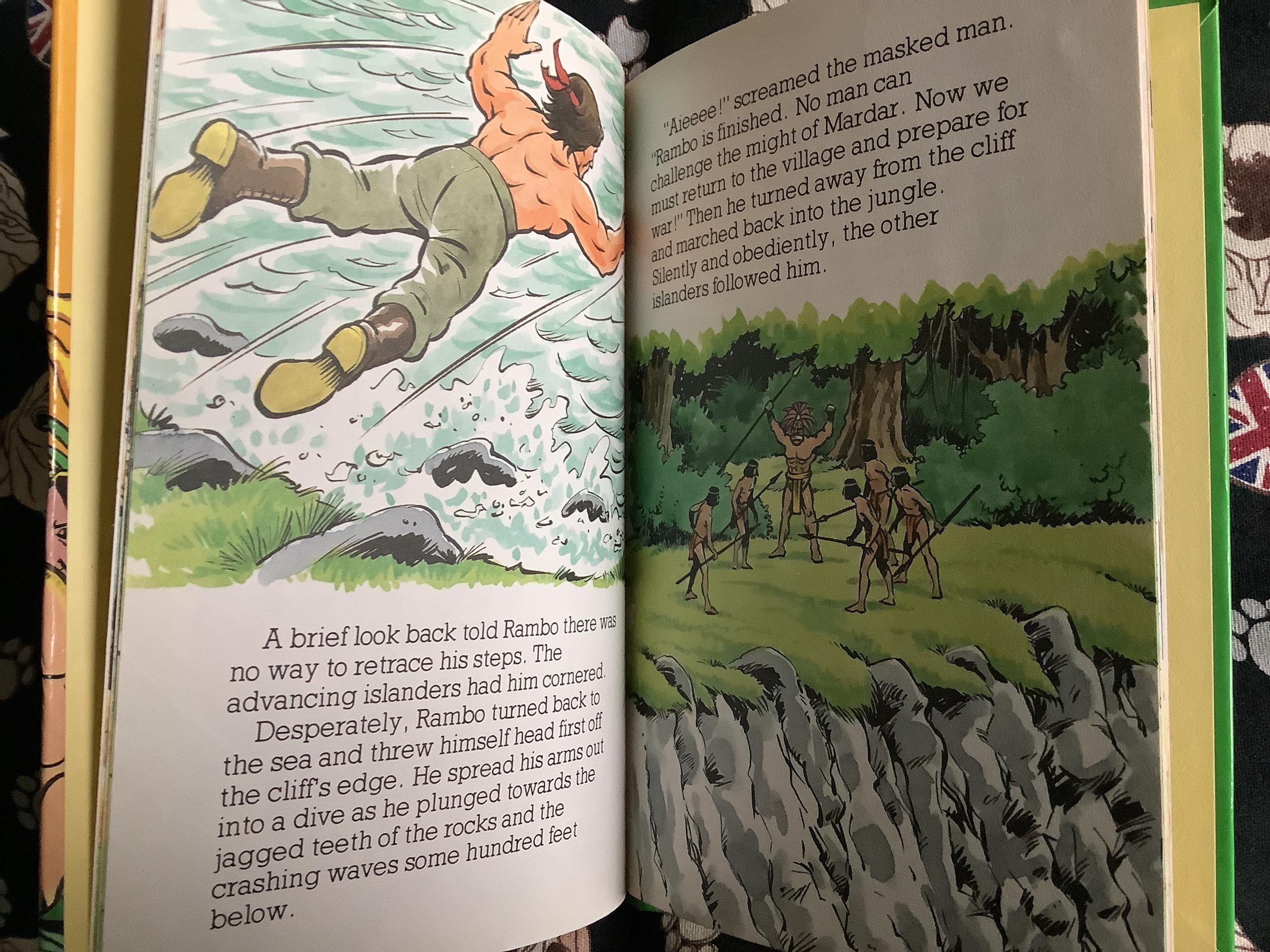 RARE 1987 Vintage 'rambo - the Mask of Mardar' Hardback Little Owl ...
