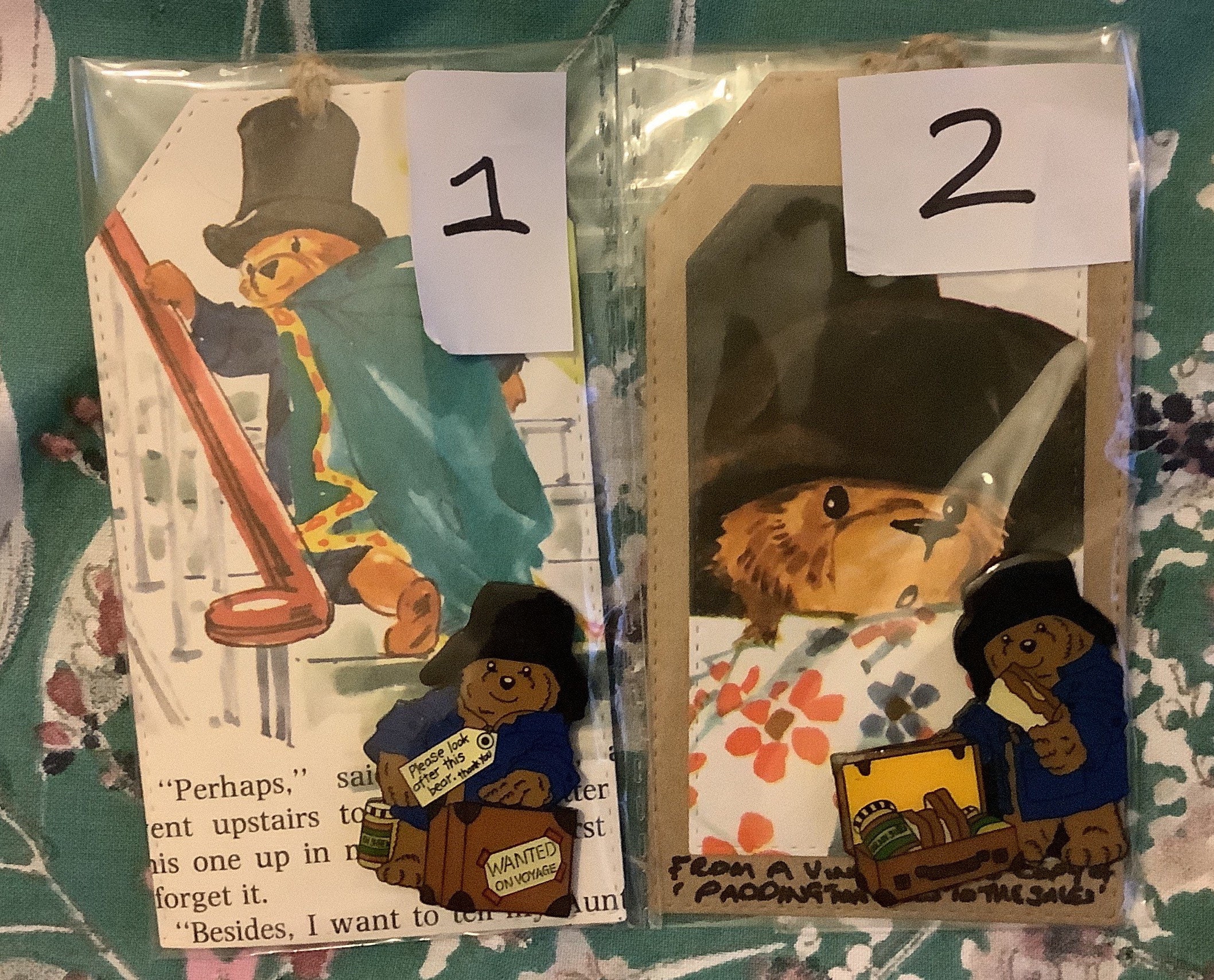 Paddington Bear Enamel Badges on Handmade Gift Tags That Are - Etsy