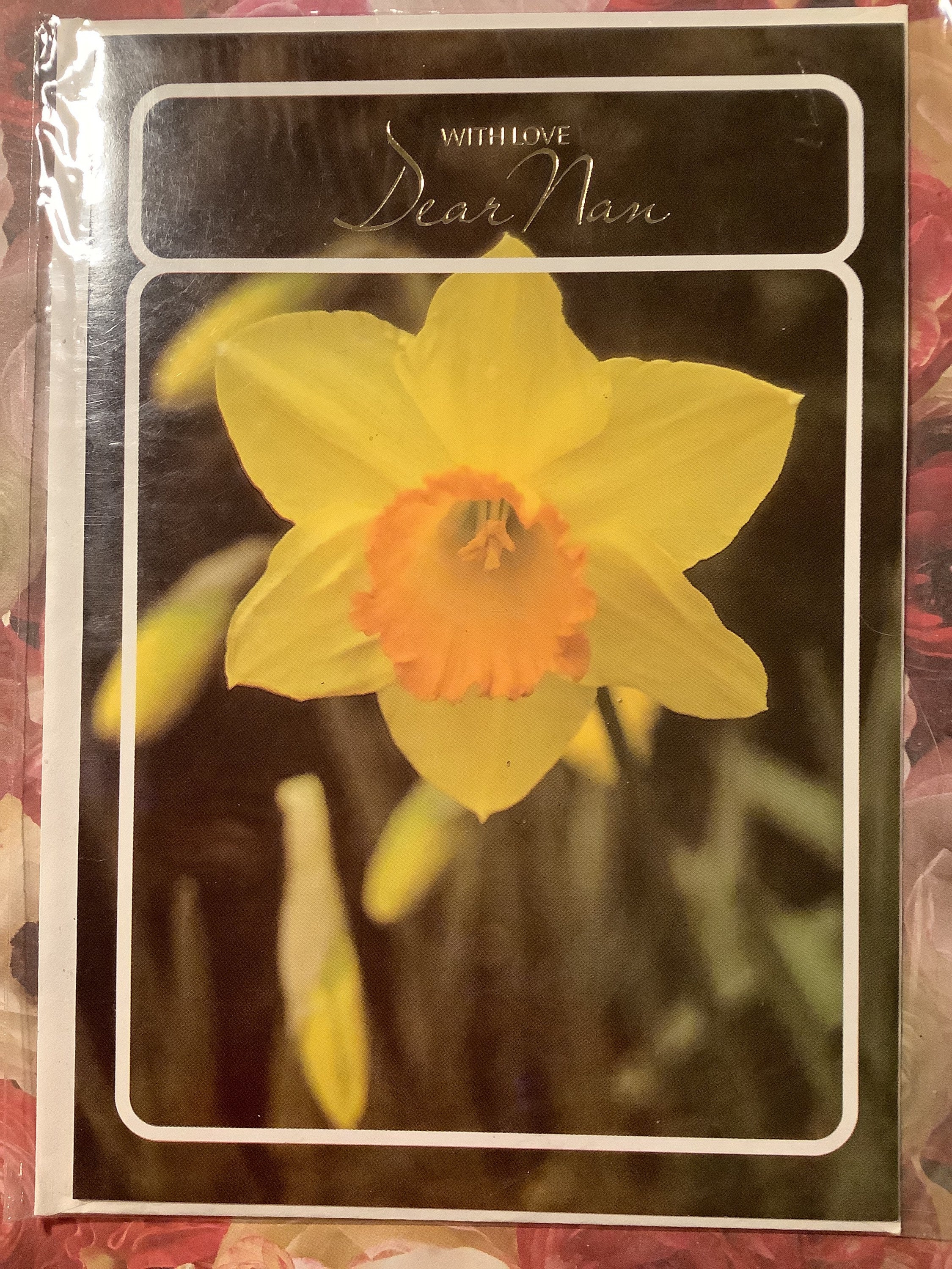 RARE Vintage Circa 1980s 'with Love Dear Nan' Card - STUNNING Daffodil ...