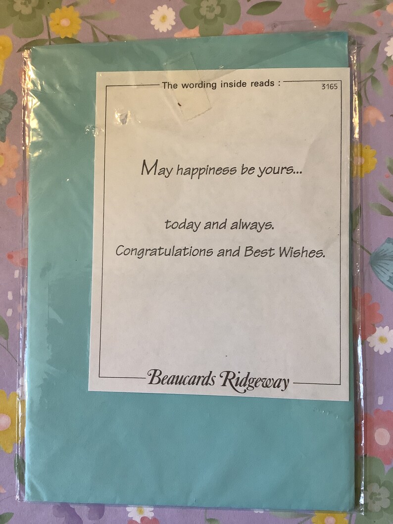 RARE Vintage Circa 1980s 'congratulations and Best Wishes - Etsy