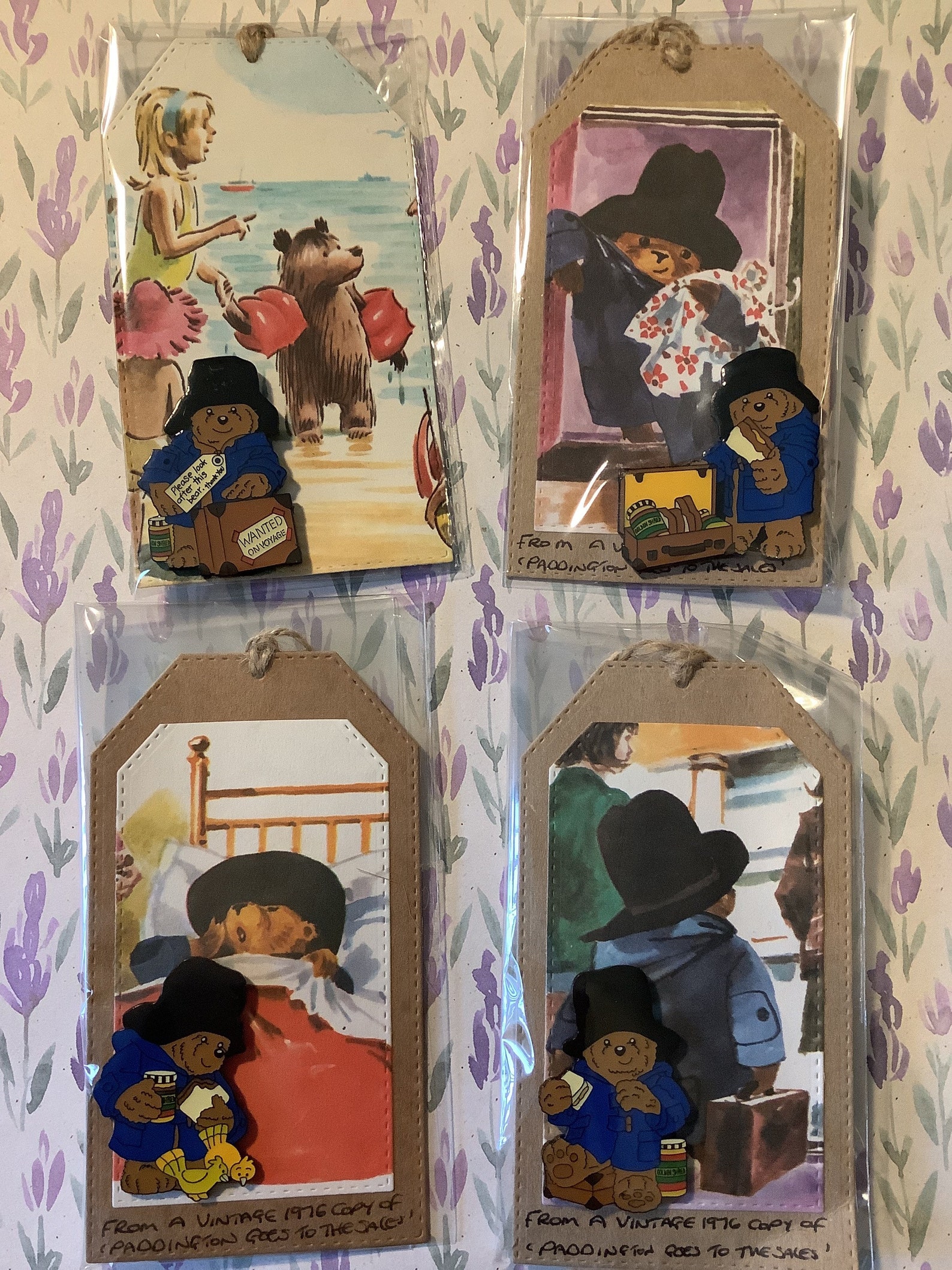 Paddington Bear Enamel Badges on Handmade Gift Tags That Are - Etsy