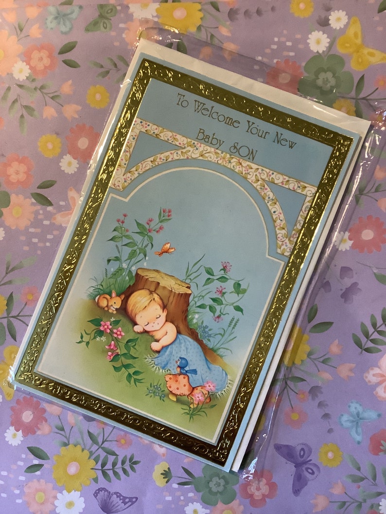 Extremely RARE Vintage Circa 1970s 'to Welcome Your New Baby Son' Card ...