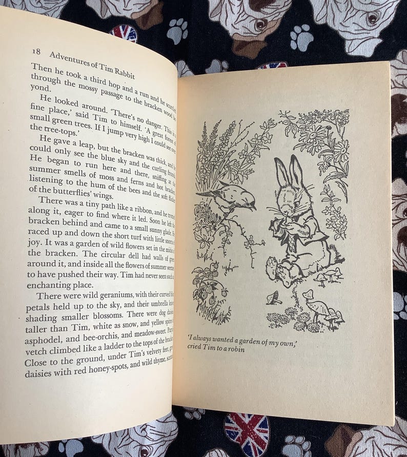 RARE 1982 Vintage Children's Book 'adventures of Tim Rabbit' Paperback ...
