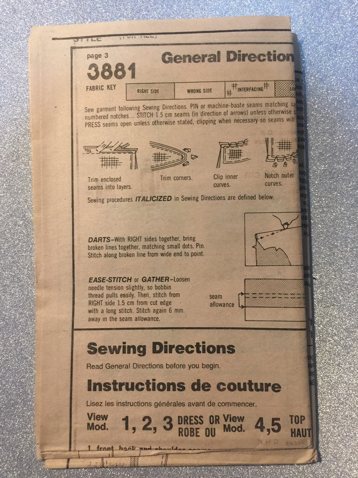 VERY RARE Vintage Uncut 1982 Style Pattern No 3881 Misses' and Women's ...