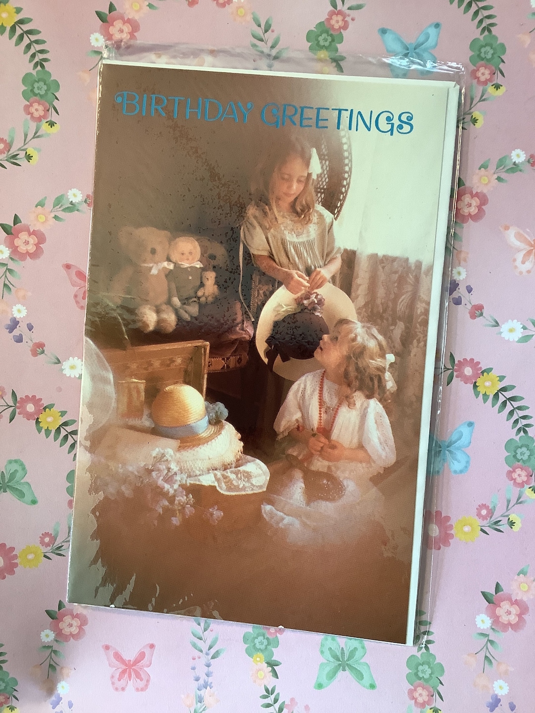 RARE Circa 1970s Vintage Blank Retro Photo 'birthday Greetings' Card ...