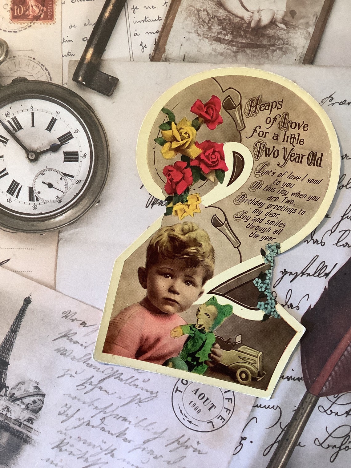 VERY RARE True Vintage STUNNING Circa 1940s 'heaps of Love for a Little ...