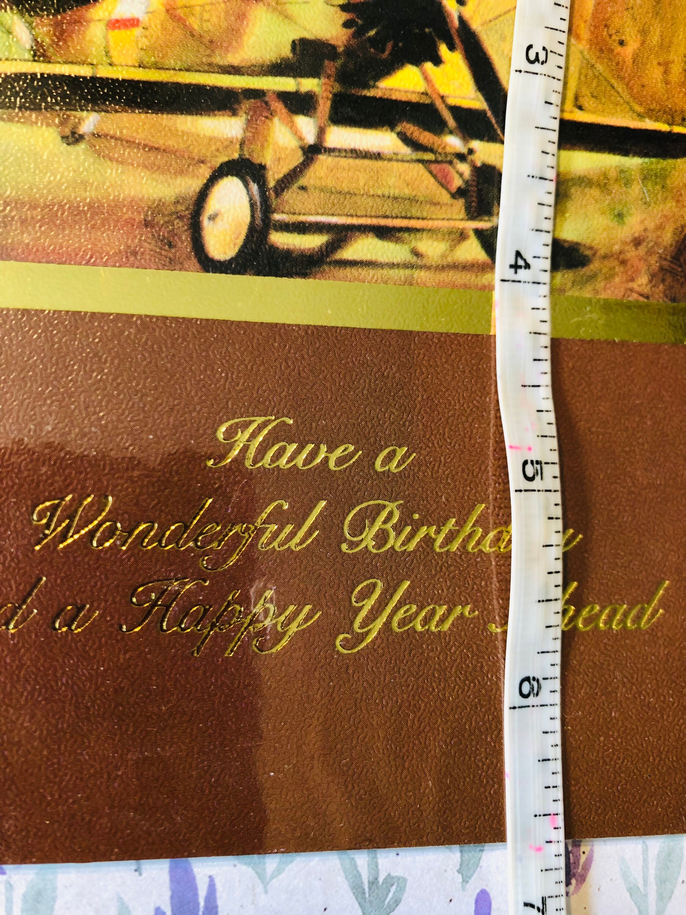 RARE True Vintage Circa 1970s 'birthday Wishes' Card With Old Aeroplane ...