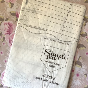 Uncut Simple Sew Sewing Pattern #039 the Annabelle Dress in UK Sizes 6 ...