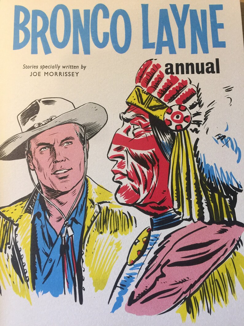 RARE Vintage/retro 1960s 'bronco Layne Annual' Hardback Book -birthday ...