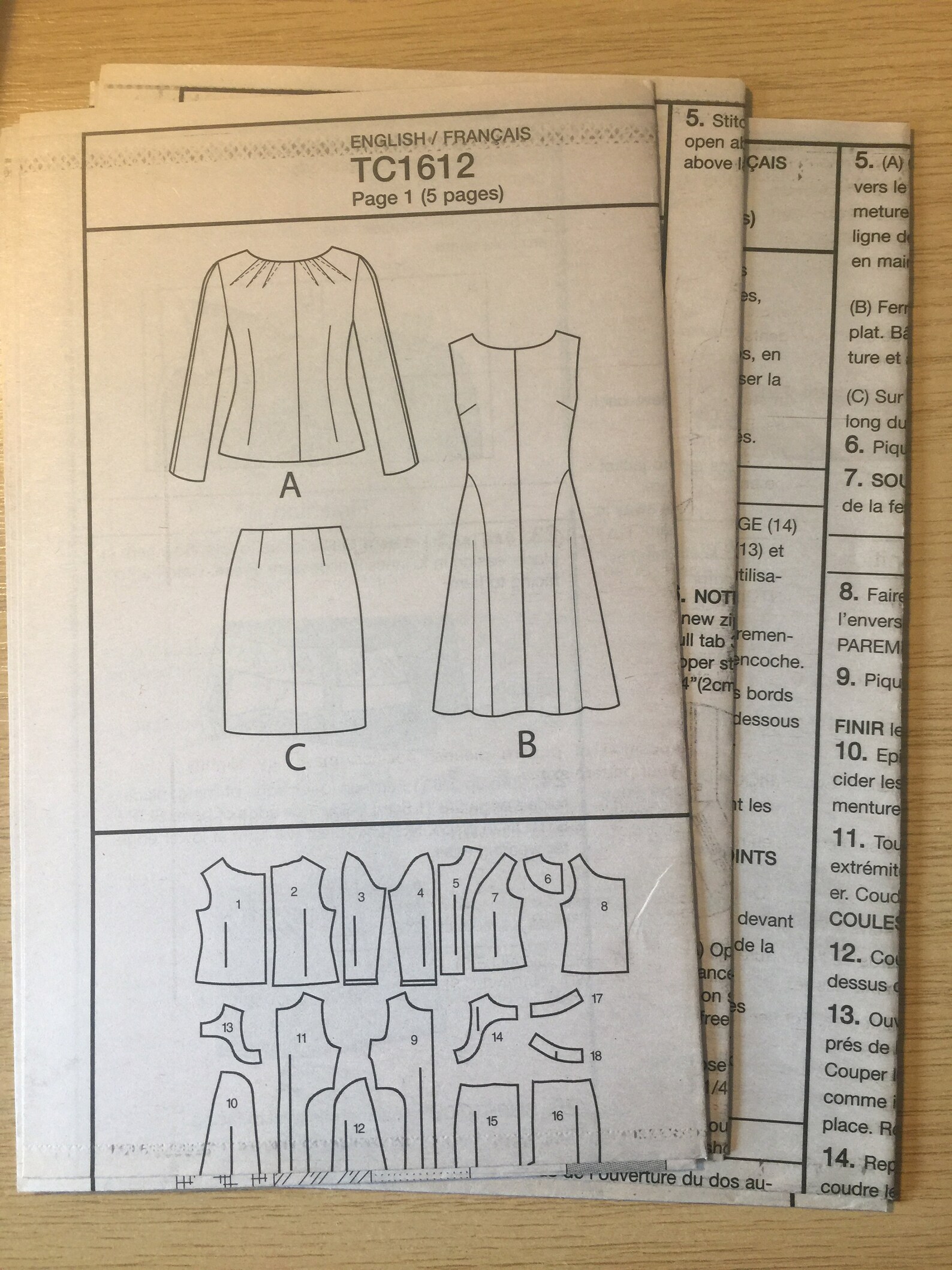 Uncut Threadcount Sewing Pattern 1612 - 3-in-1 Wardrobe Builder Pattern ...