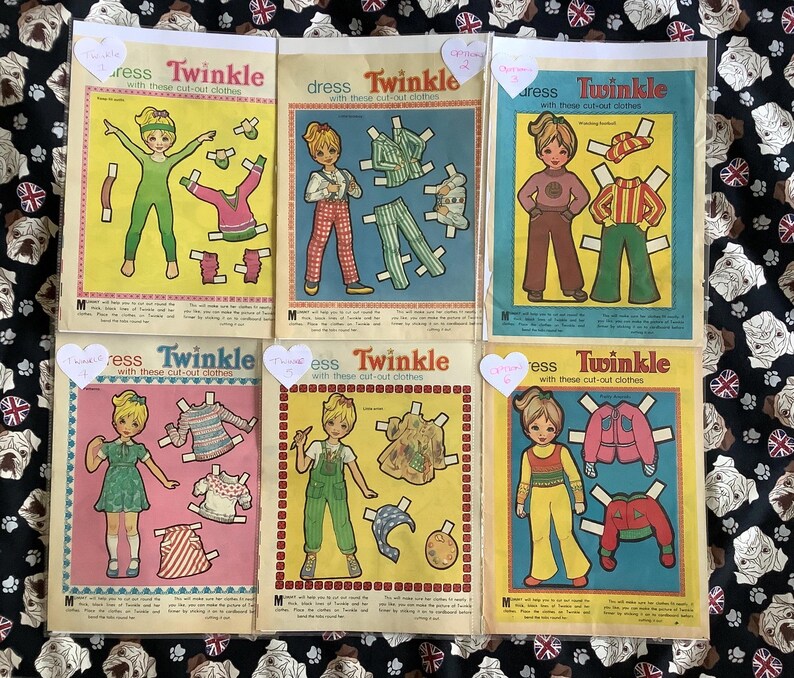 RARE Vintage 1970s & 80s Twinkle Paper Doll Pages With Cut-out Clothes ...