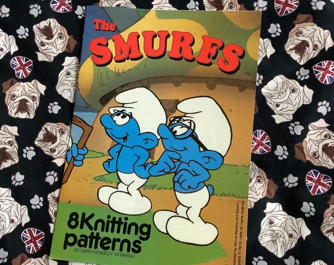 RARE Vintage 1988 'the Smurfs' 9 Knitting Patterns by Gary Kennedy ...