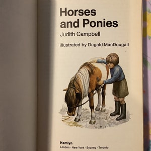 Rare 1978 Hamlin All-colour Paperbacks 'horses and Ponies' by Judith ...