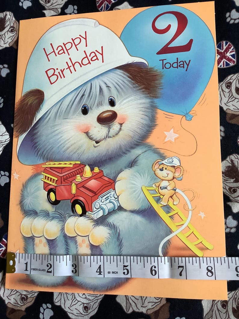 RARE Large Vintage/retro Circa 1970s ADORABLE 'happy Birthday 2 Today ...
