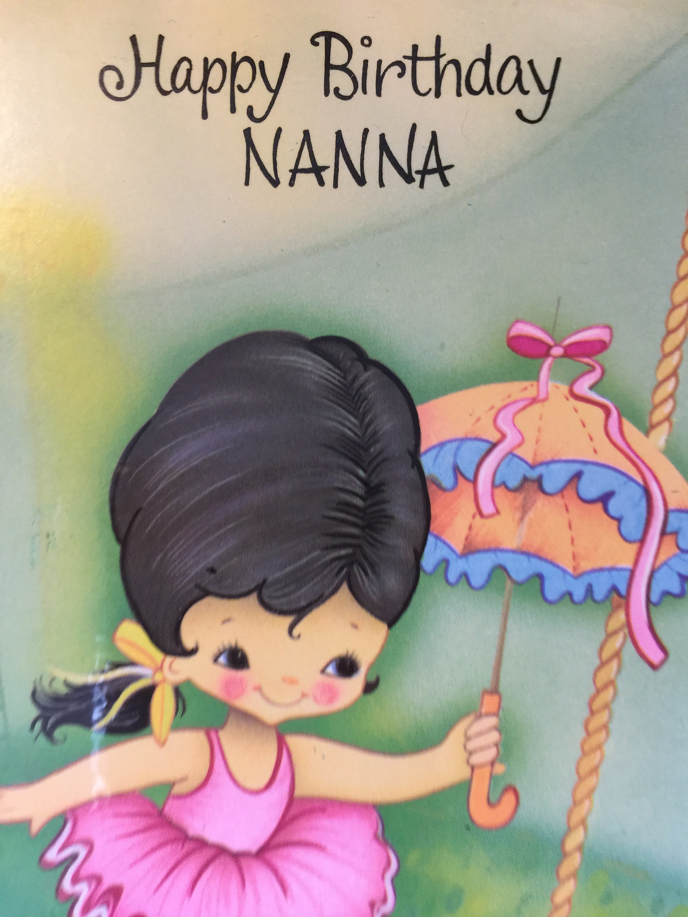 RARE Vintage/retro Circa 1970s 'happy Birthday Nanna' Card With ...