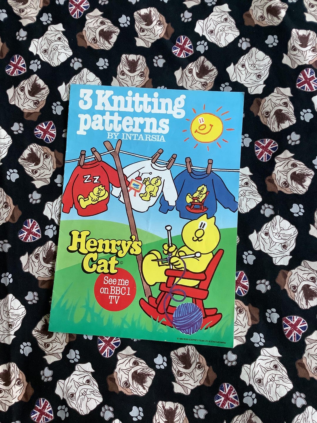 RARE Vintage 1984 'henry's Cat' 3 Knitting Patterns by Intarsia ...