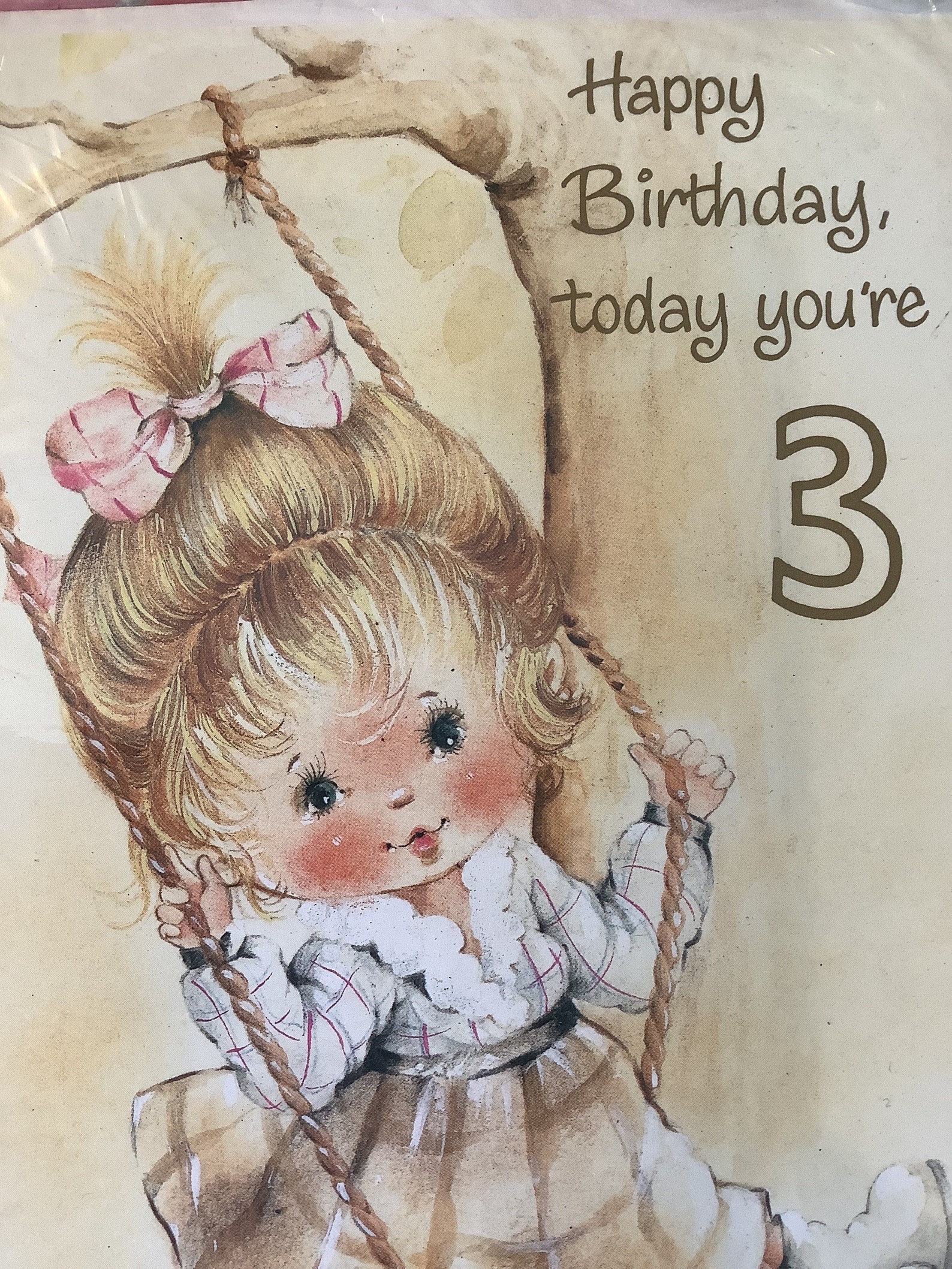 Extremely RARE Vintage Circa 1970s 'happy Birthday, Today You're 3 ...