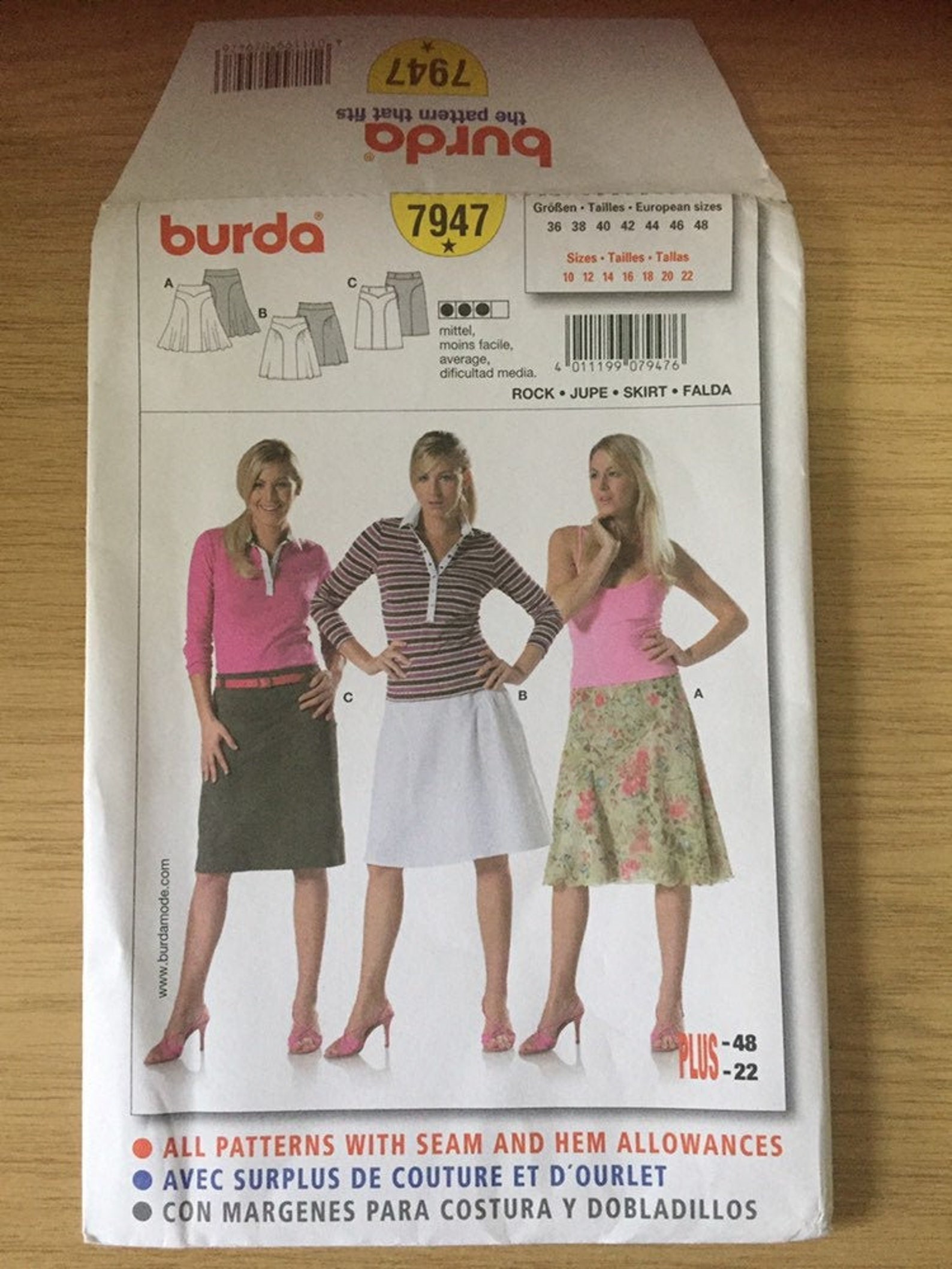 Uncut Burda Sewing Pattern 7947 for a Misses' Semi-fitted - Etsy UK