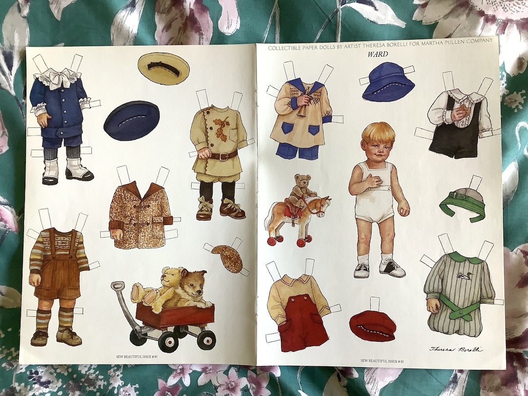RARE Vintage Circa 1990s 'collectible Paper Dolls by Artist Theresa ...