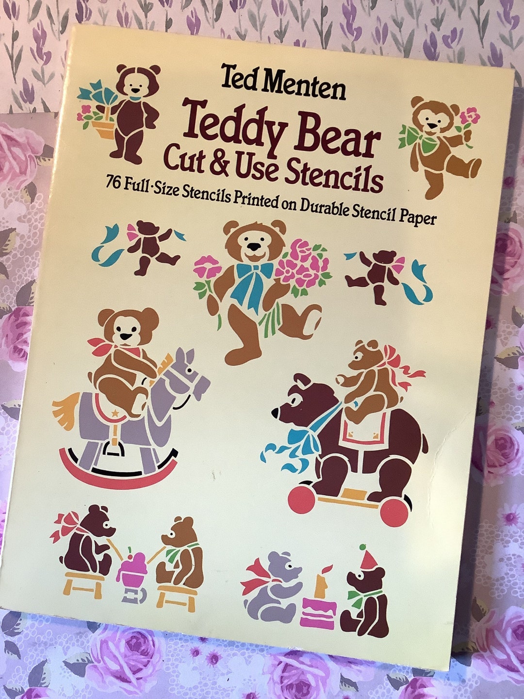 RARE Vintage 1983 Ted Menten 'teddy Bear Cut & Use Stencils' Book in ...
