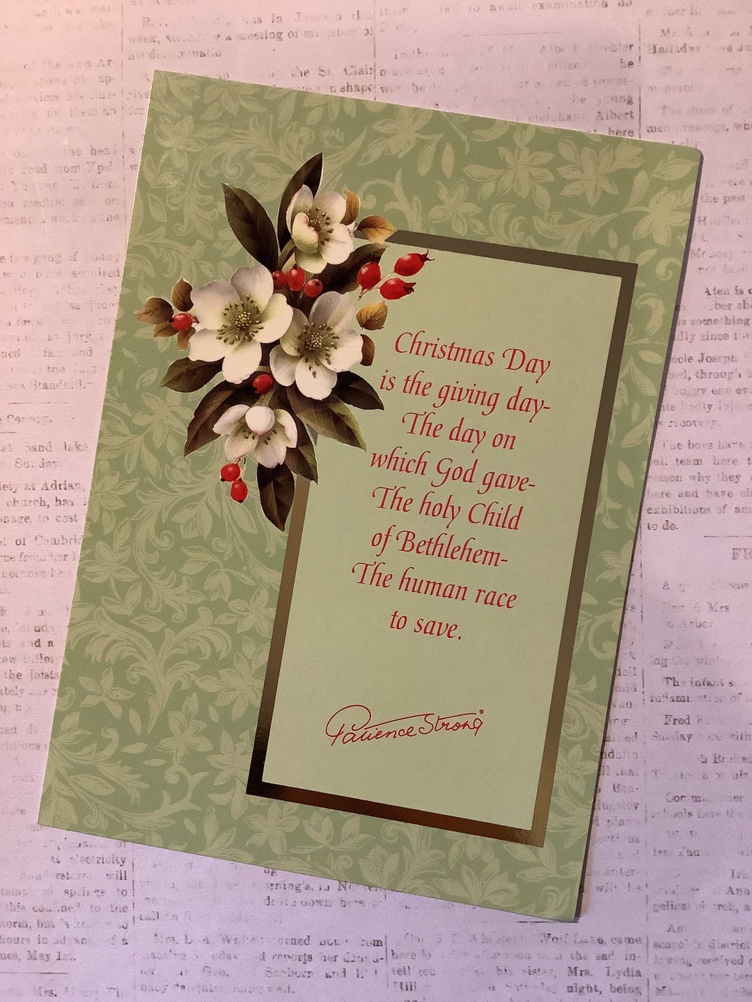 RARE Vintage Circa 1990s 'patience Strong' Quote Blank - Etsy