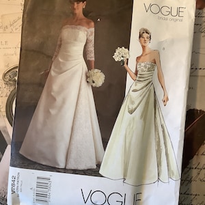 Uncut 2004 Vogue Bridal Original Pattern for a Misses' Dress in Sizes 6 ...