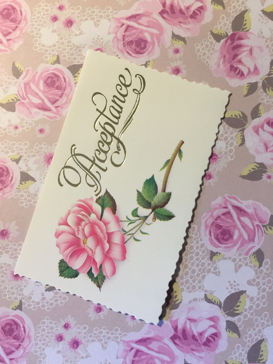 Buy VERY RARE Original Vintage Circa 1970s Wedding Acceptance Card ...