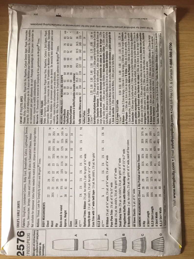 Uncut 2009 Simplicity Sewing Pattern No 2576 for - Etsy UK