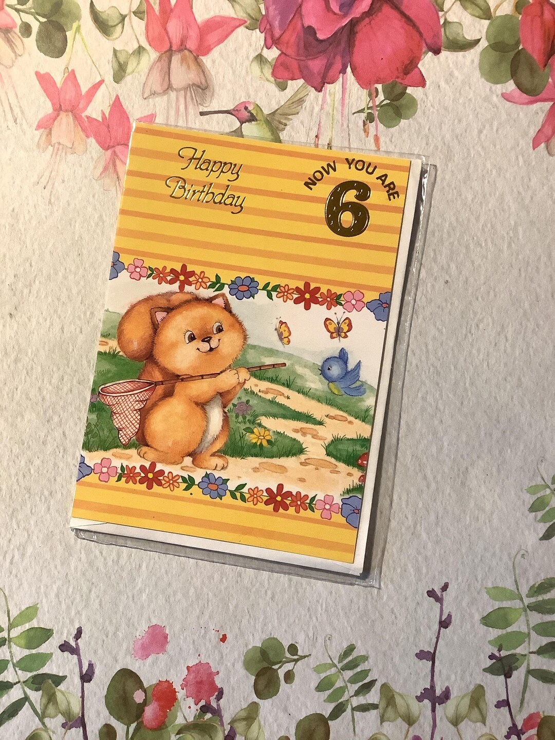 RARE Vintage Circa 1980s Happy Birthday Now You Are 6 Card ADORABLE ...