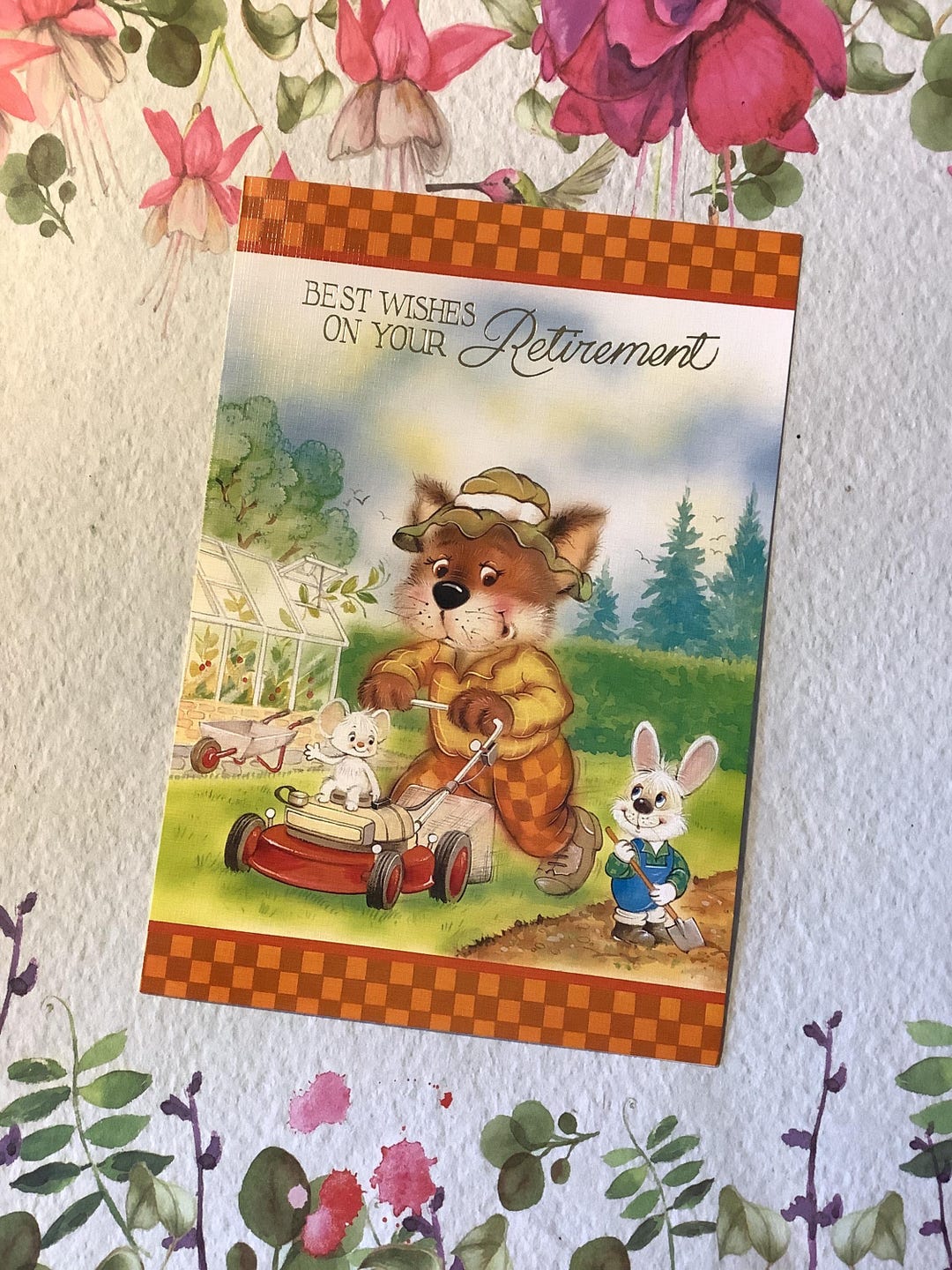 RARE Vintage 1970s 'best Wishes on Your Retirement' Card Fun, Gardening ...