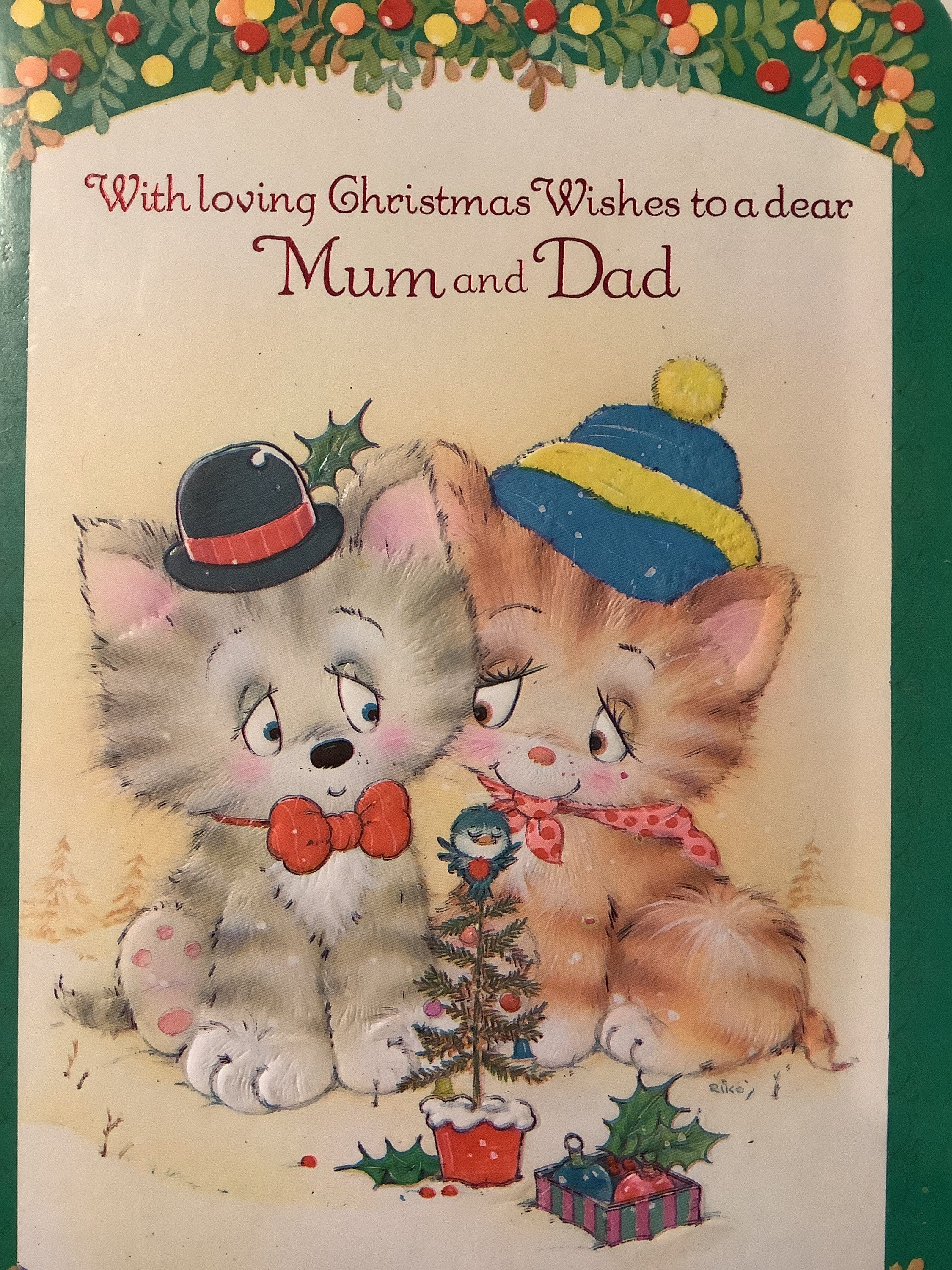 RARE Vintage Circa 1970s ‘with Loving Christmas Wishes to a Dear Mum ...