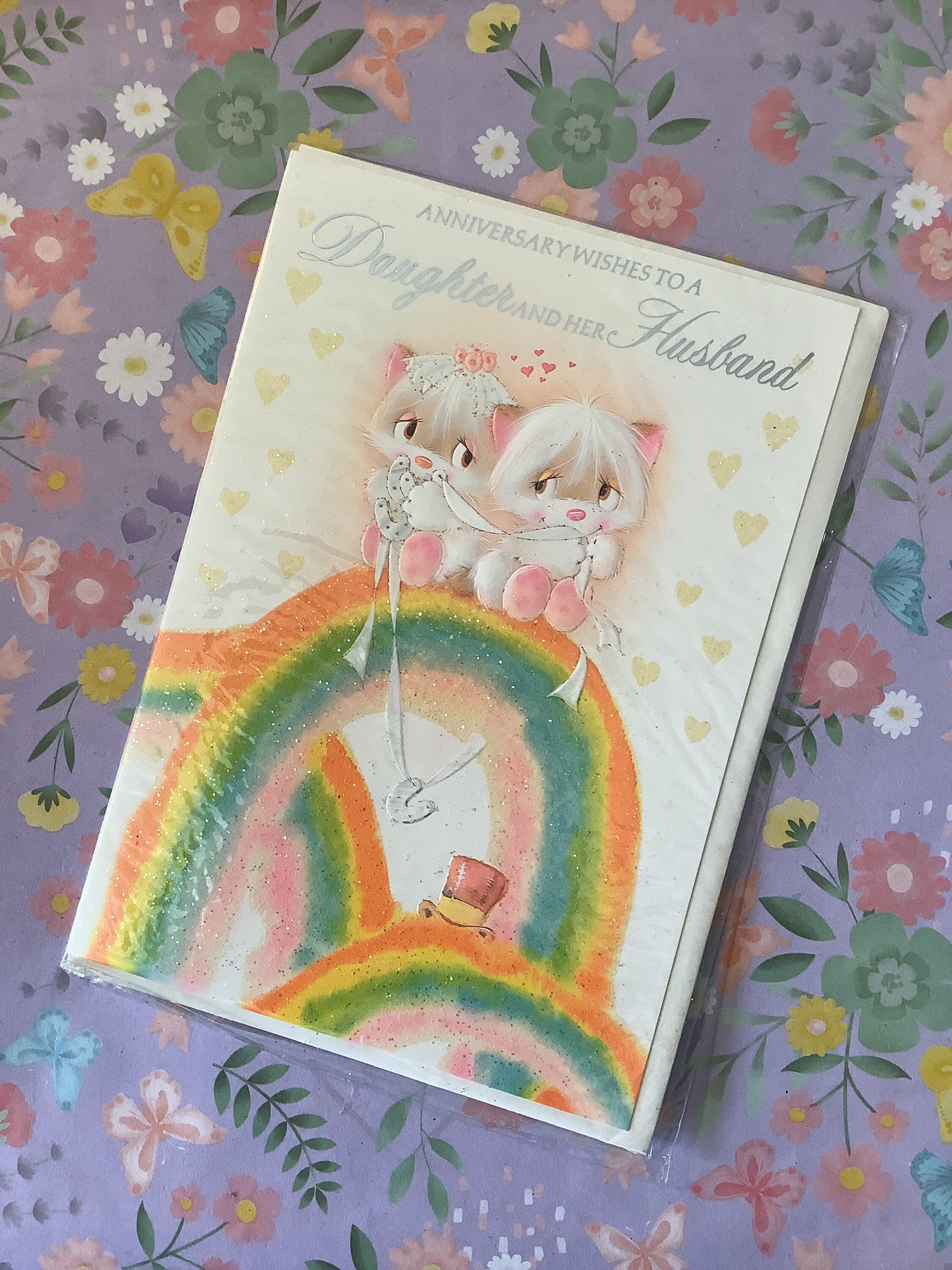 Gorgeous RARE Vintage/retro Circa 1970s 'anniversary Wishes to A ...
