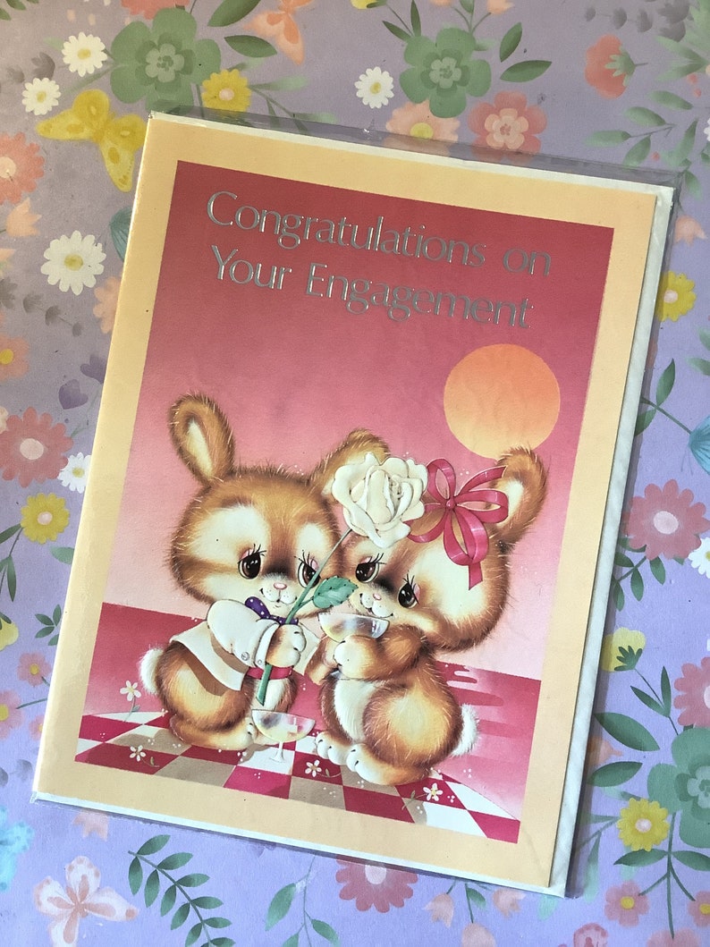 RARE Vintage/retro - Circa 1970s 'congratulations on Your Engagement ...