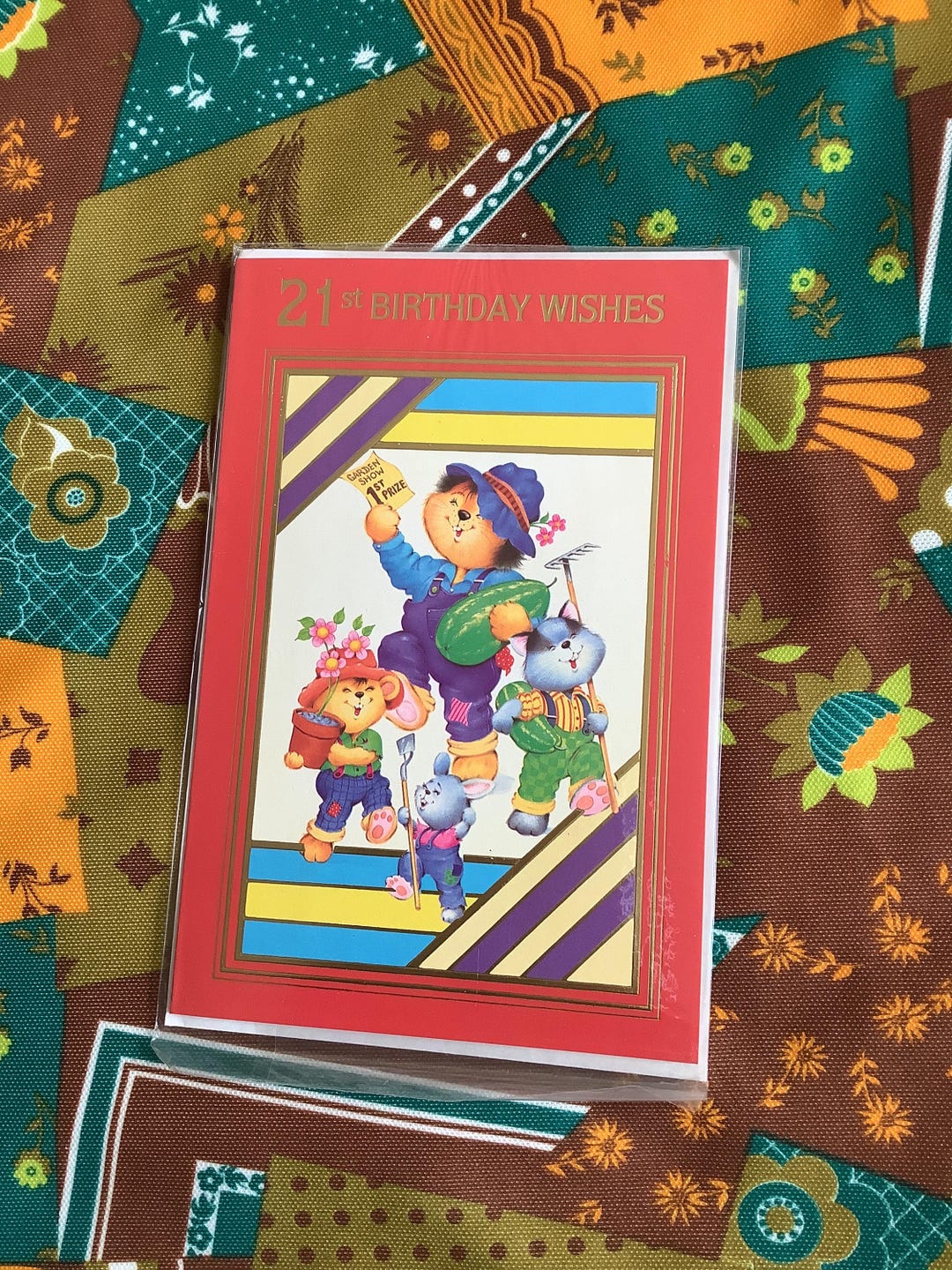RARE Vintage Circa 1970s '21st Birthday Wishes' Card - Fun 'gardening ...