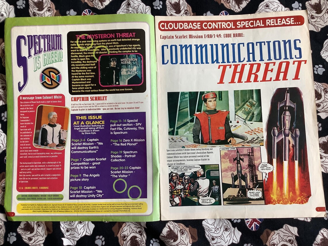 Rare Vintage FIRST ISSUE October 23rd 1993 'captain Scarlet and the ...