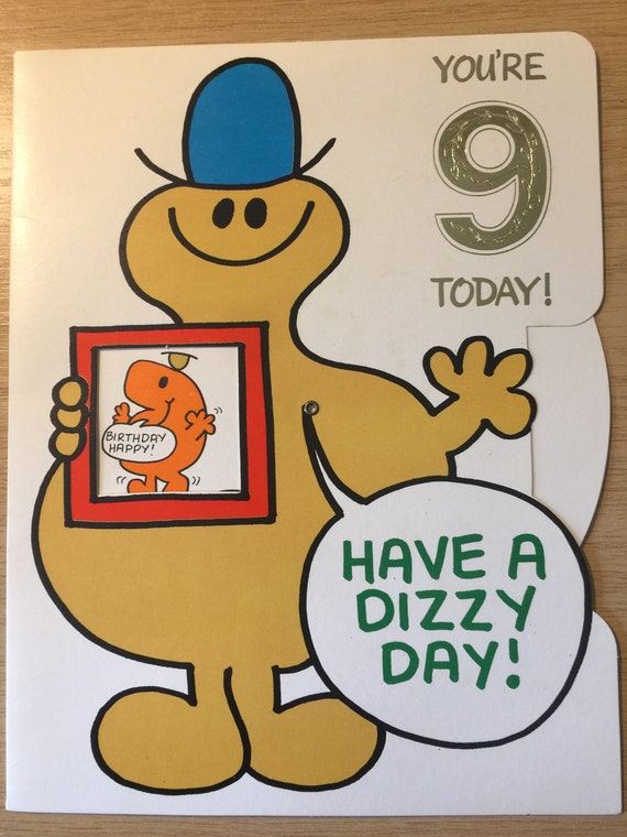 RARE Vintage 1978 Large Original Mr Men 'mr Dizzy' 9th | Etsy UK