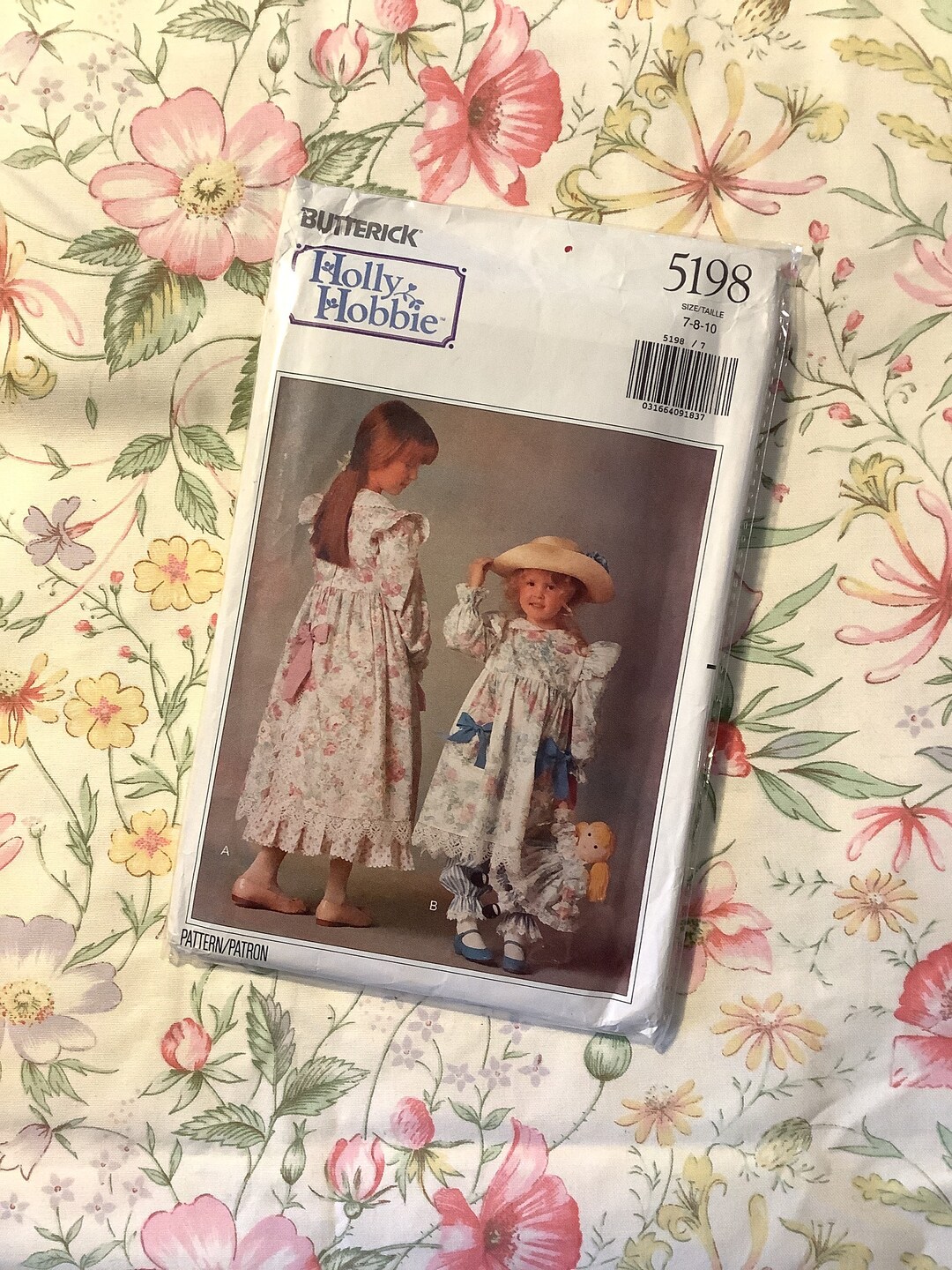 VERY Rare Vintage Uncut 1990 Butterick Pattern 5198 Children's/girls ...