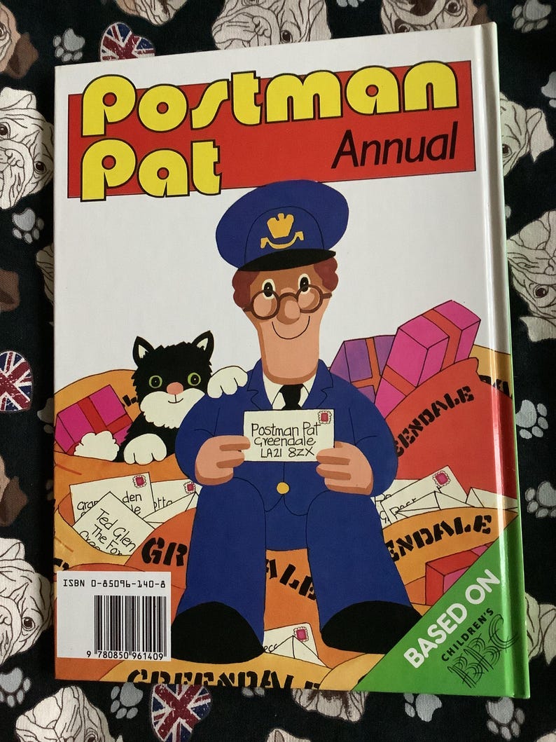 RARE Vintage 1988 Postman Pat Annual in Hardback - 1988 Birth Year Gift ...