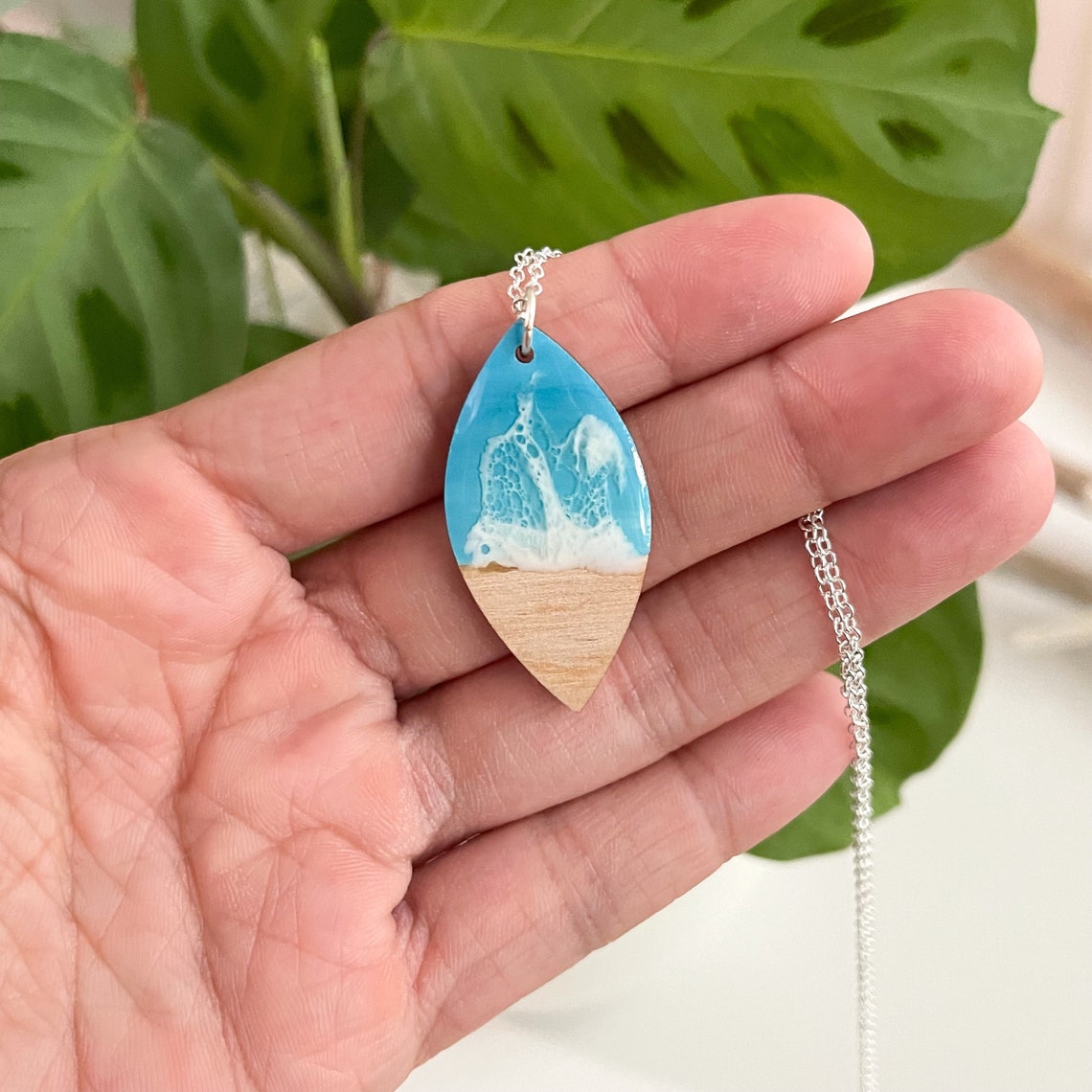 Resin Beach Jewelry Ocean Necklace Coastal Jewelry Tropical | Etsy