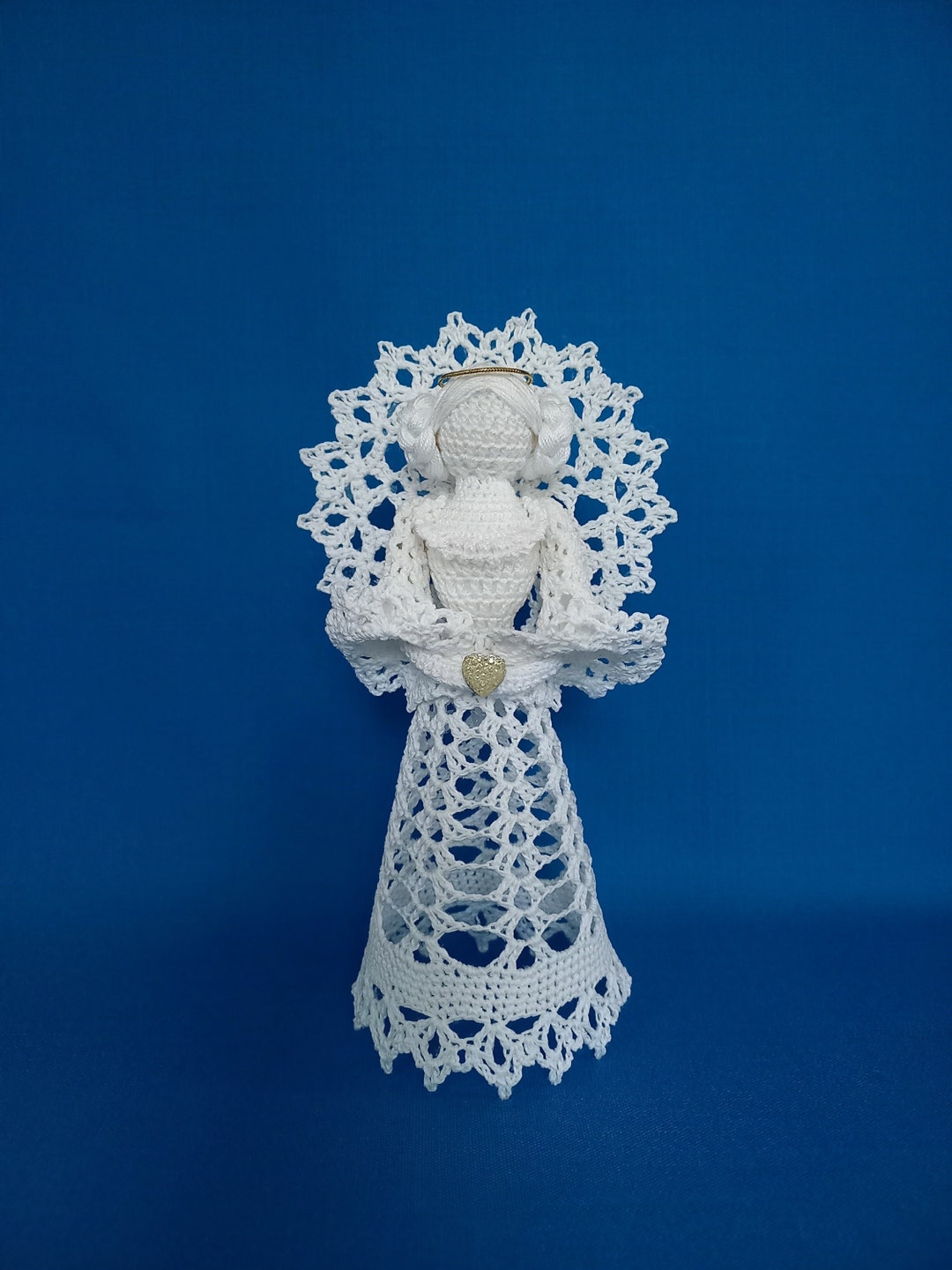 PATTERN Crochet Christmas Angel Tree Topper Doll Ornament Baptism Gift ...