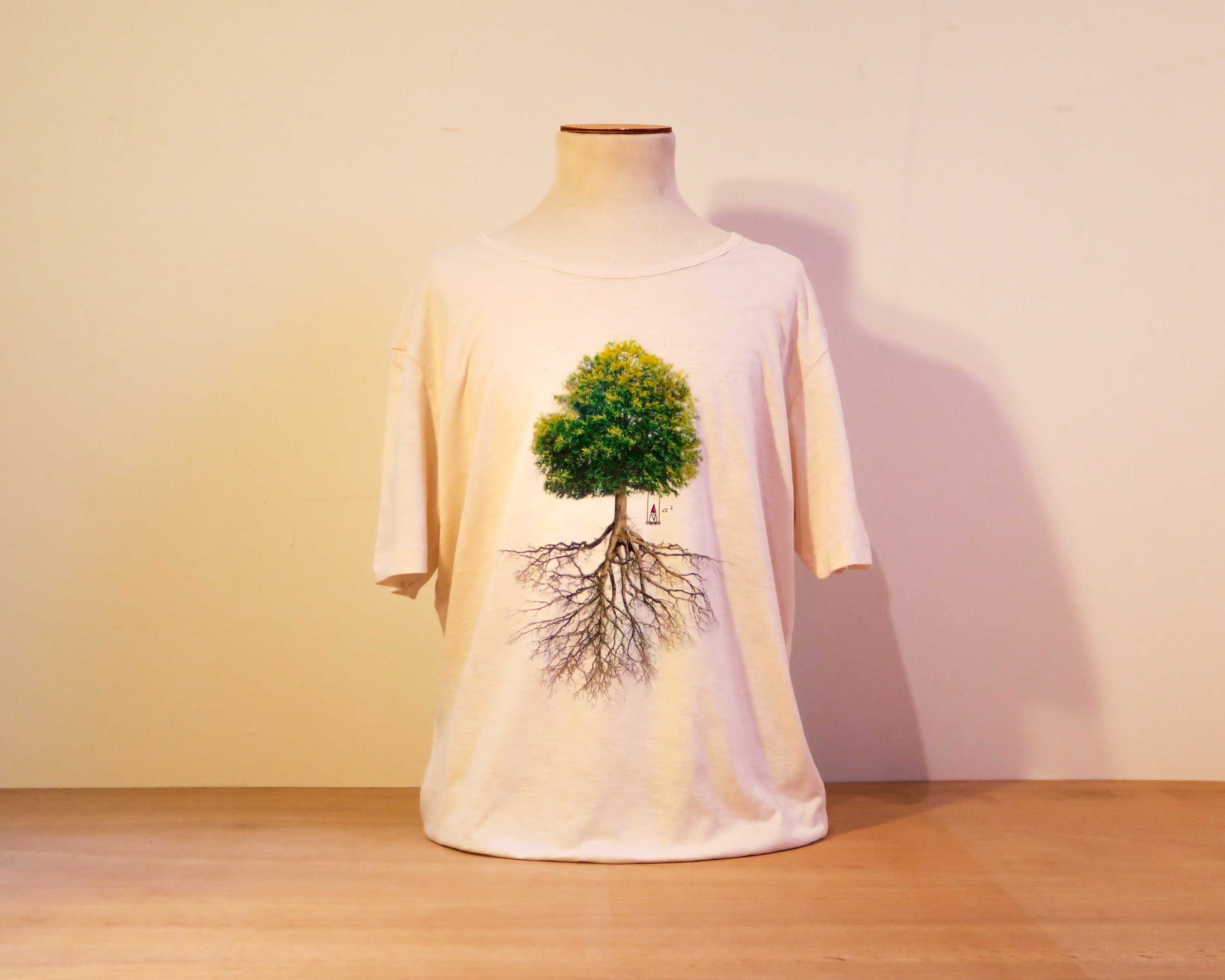 Mens T-shirt Tree & Roots - Etsy