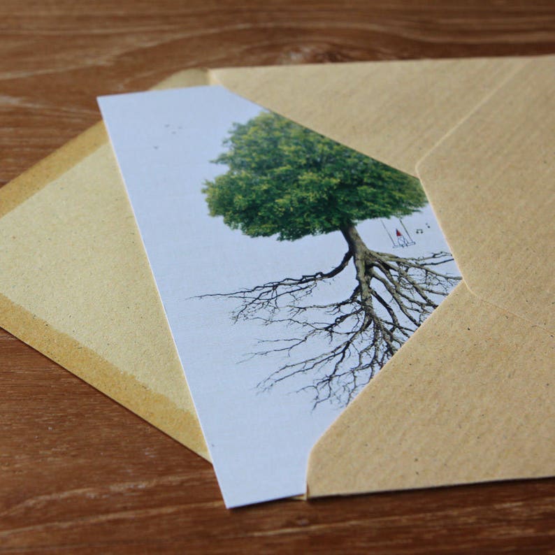 Greeting Card: Tree and Roots - Etsy