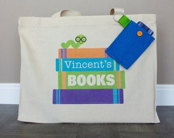 Library Book Bag | Etsy